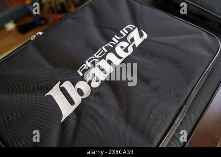 Vintage fabric guitar bag Stock Photo - Alamy