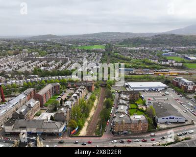 Aerial drone view of Edinburgh Western Suburbs Stock Photo - Alamy