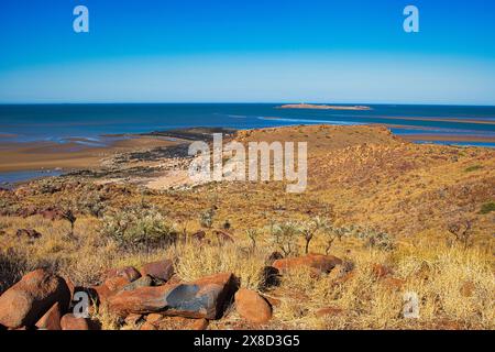 The mouth of the Harding River, near Cossack in the remote Pilbara ...