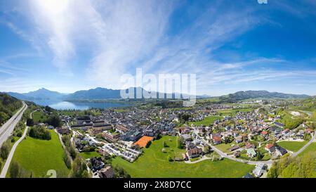 Mondsee town in Salzkammergut, Austria. Famous touristic destination ...