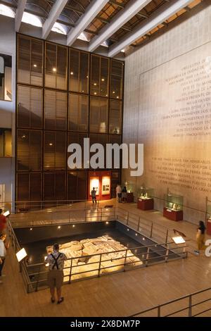 Inside the Templo Mayor Museum, Mexico, exhibiting artifacts from ...