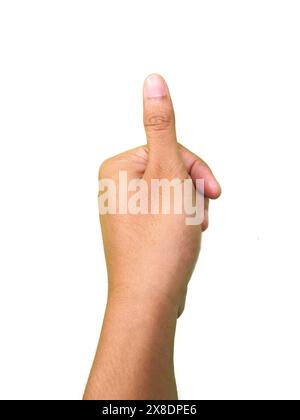 Female hand reaching something isolated on white background Stock Photo ...