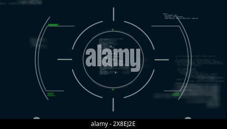 Image of scope scanning over diagrams and world map on black background Stock Photo - Alamy