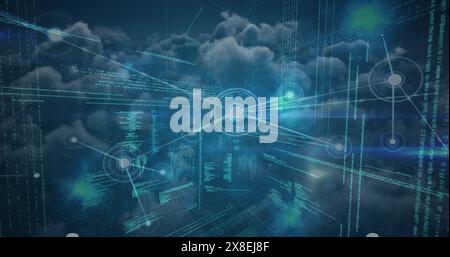 Digital composite of Science Composition Coded text in the background ...