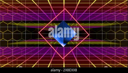 Rhombus shape 3D illustration image use for wall tiles and wall paper ...