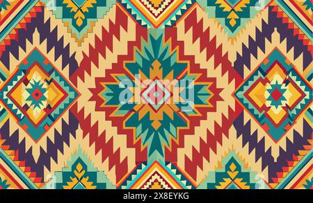 American native ornament. Seamless aztec background Stock Photo - Alamy