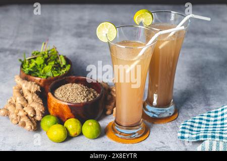 Tamarind,ginger,cumin and mint drink Stock Photo - Alamy