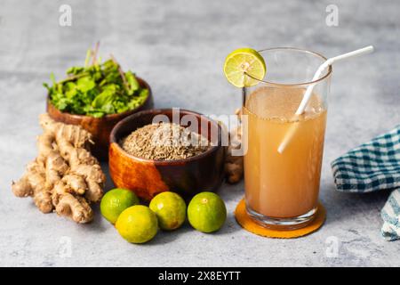 Tamarind,ginger,cumin and mint drink Stock Photo - Alamy