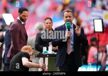 Presenter Mark Pougatch during the Emirates FA Cup Semi Final match at ...