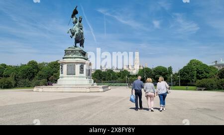Statue of Prince Eugene unveiled in 1865 in front of Hofburg palace on ...