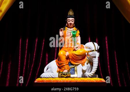 Guanyin sitting on elephant or Guan Yin bodhisattva goddess chinese ...