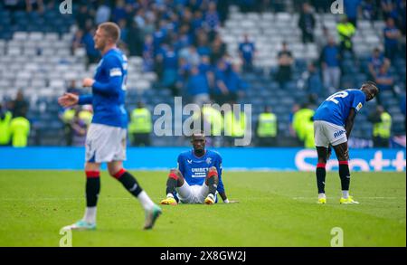Rangers players dejected at the final whistle after the William Hill ...