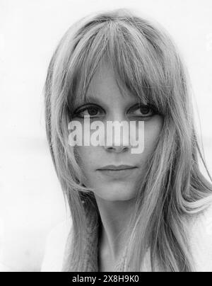 A publicity portrait of French actress FRANCOISE DORLEAC for CUL-DE-SAC ...