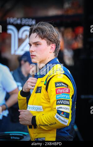 Monaco. 25th May 2024. 81 PIASTRI Oscar (aus), McLaren F1 Team MCL38 ...