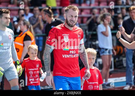 Hvidovre, Denmark. 25th May, 2024. Jonathan Amon (17) of Lyngby BK and ...