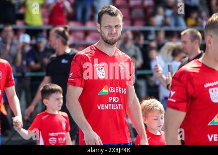 Hvidovre, Denmark. 25th May, 2024. Jonathan Amon (17) of Lyngby BK and ...