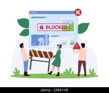 Web browser page with exclamation mark and mouse pointer. Important security alert, urgent ...