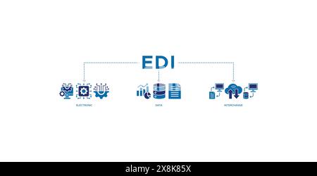 EDI icon, Electronic Data Interchange vector Stock Vector Image & Art ...