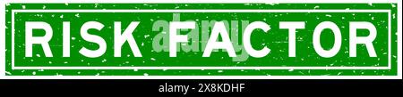 Grunge green risk factor word rubber seal stamp on white background ...
