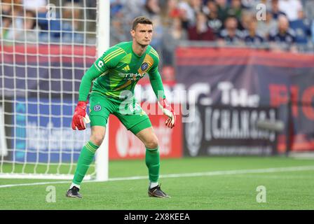 May 25, 2024; Foxborough, MA, USA; New York City goalkeeper Matt Freese ...