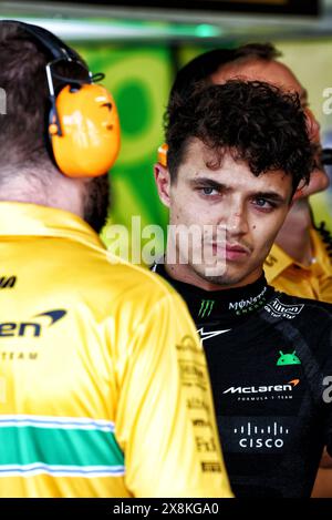 Monaco, Monaco. 26th May, 2024. Lando Norris of McLaren looks on during the F1 Grand Prix of ...