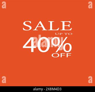 40 percent Off. Discount creative composition of golden balloons. 3d ...