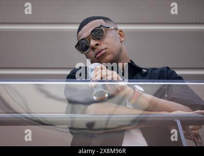 MONACO - Footballer Kylian Mbappé prior to the Monaco Grand Prix. ANP ...