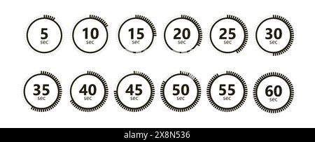 Clock symbols, stopwatch signs, Timer icons Stock Vector Image & Art ...