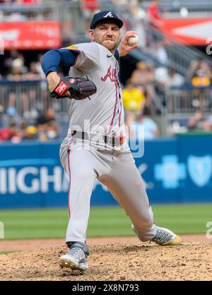 Atlanta Braves pitcher Dylan Lee delivers in the second inning of a ...