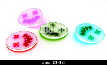 Abstract animation of emoji falling down on a white background. Design ...