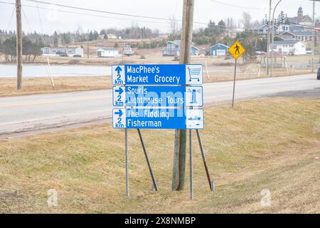 Directional highway signs for points of interest in Souris, Prince ...