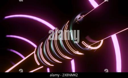 Animation of rotating tubes with piston. Design. Mechanical structure ...