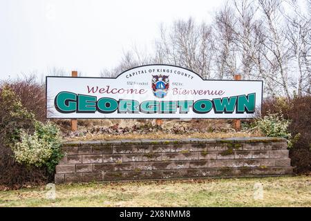 Welcome to Georgetown sign in Prince Edward Island, Canada Stock Photo ...