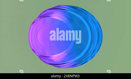 Abstract big liquid drop with ripples. Design. Oval shaped 3d liquid ...
