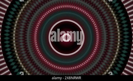 Abstract blinking spreading circle shapes. Animation. Effect of mandala ...