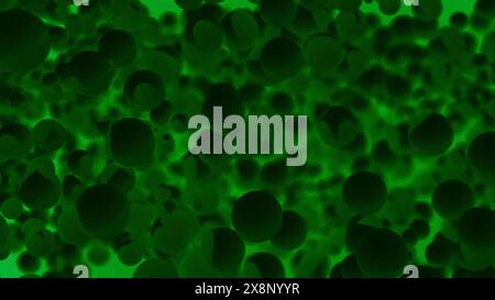 Realistic moving cell, bacteria or virus under microscope. Design ...