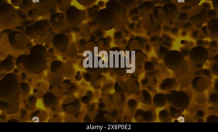 Realistic moving cell, bacteria or virus under microscope. Design. Digital scientific medical ...