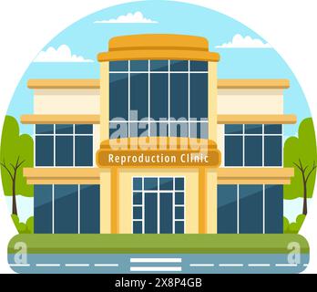 Reproduction Clinic Vector Illustration featuring Assisted Reproductive ...