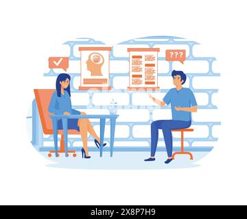 psychotherapy appointment concept Stock Vector Image & Art - Alamy