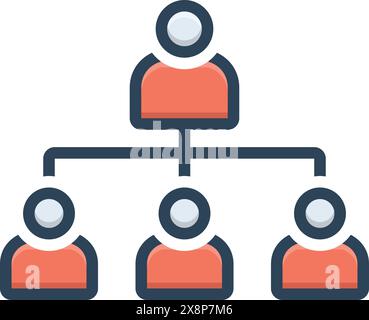 Hierarchy pyramid icon logo sign vector outline in black and white ...