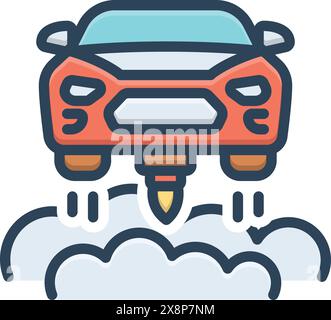 Icon for flying car,hover Stock Vector Image & Art - Alamy