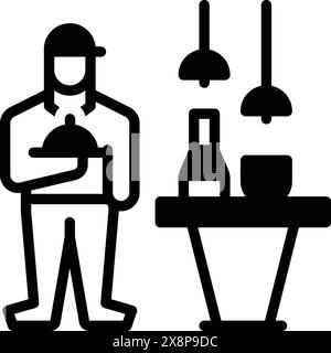 Icon for waiter, menial Stock Vector Image & Art - Alamy