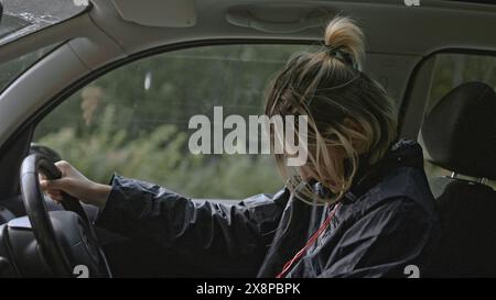 Man had panic attack while driving car Stock Photo - Alamy