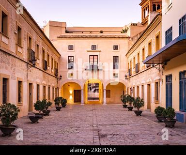 Plaza in the Royal Mint of Seville, original building from the 16th ...