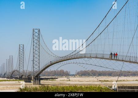 Mahakali River of Nepal with Mahakali bridge in the Highway between ...