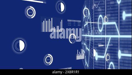 Various graphs and data visualizations floating in digital space Stock Photo - Alamy