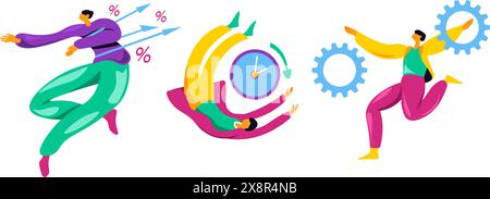 Colorful Figures in Dynamic Poses vector Stock Vector Image & Art - Alamy