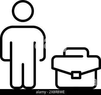 man working in airport with computer scene Stock Vector Image & Art - Alamy