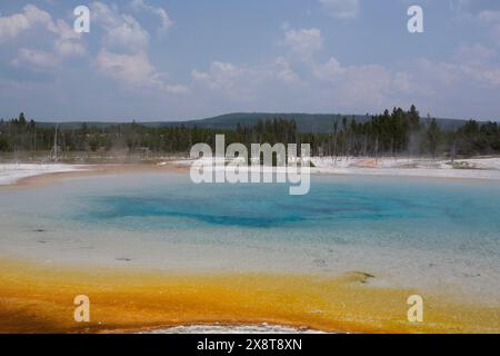 Emerald Pool, Norris Geyser Basin, Yellowstone National Park, Wyoming ...