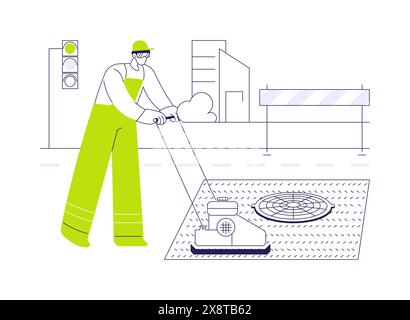 Pothole patching abstract concept vector illustration Stock Vector ...